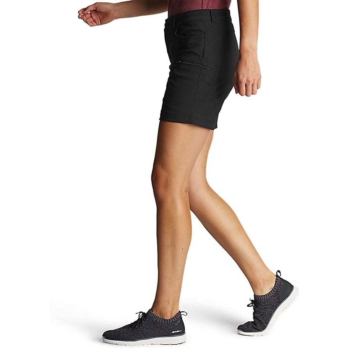 Eddie Bauer Women's UPF 50+ Stretch Rainier Short (as1, Numeric, Numeric_8, Regular, Regular, Black, 8)