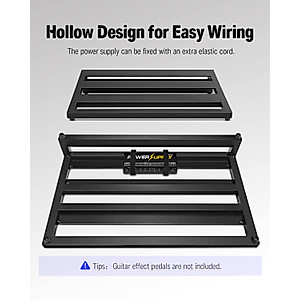 Donner Guitar Pedal Board Case DB-3 Aluminium Pedalboard 20'' x 11.4'' x 4'’ with Bag