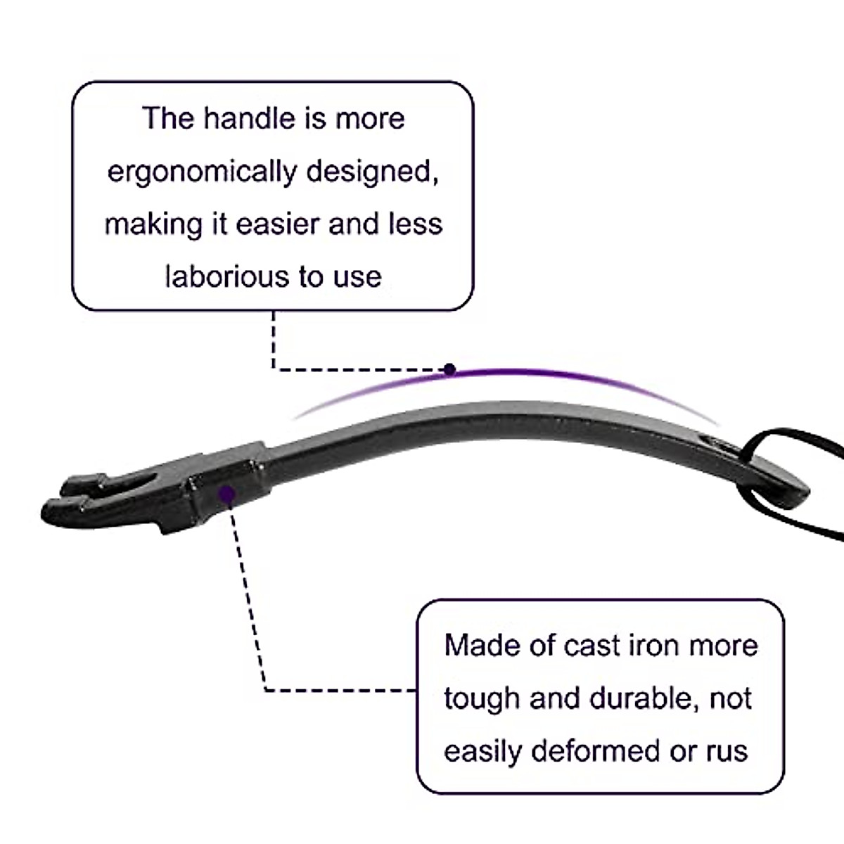 FIRELOOP Grill Grate Lifter Grill Cast Iron Cooking Grid Lifter,Big Green Egg Cast Iron Cooking Grate Handling Lifter Accessories for Moving Cast Iron and Stainless Steel Grilling Nets