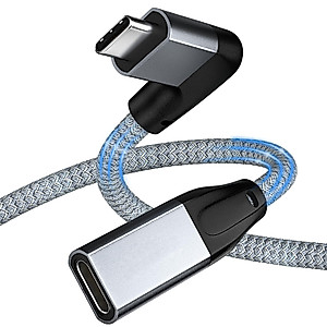 UseBean Right Angle USB C Extension Cable 3.3FT, 90 Degree USB-C 3.1 Gen2 10Gbps Male to Female 4K Video Cord,L-Shape Type C Extender,for iPhone 15,MacBook Mac,iPad Pro,Magsafe,Switch,Steam Deck