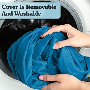 Yogibo Max 6 Foot Giant Bean Bag Chair Bed Lounger for Adults, Kids and Teens with Filling, Extra Large, Oversized, Big, Huge, Plush, Sensory Beanbag Couch Sofa Sack, Washable Cover, Fern