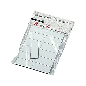 Quartet Magnetic Strips, 7/8-Inch x 2-Inch, Rewritable, White, 25 per pack (MWS)