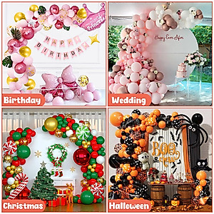 OurWarm 8.2FT & 6FT Balloon Arch Stand, Free Bending Top Balloon Arch Kit, Half Arch Balloon Stand with Base for Floor, Balloon Column Kit for Wedding Birthday Party Baby Shower Halloween Decorations