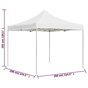 Professional Folding Party Tent Aluminum,Fruit Stand Gazebo,Deck Gazebo,Camping Gazebo,Hardtop Gazebo,Featuring a Folding Design,for Barbeque, Patio, Deck,Garden Party,Markets,9.8'x9.8' White