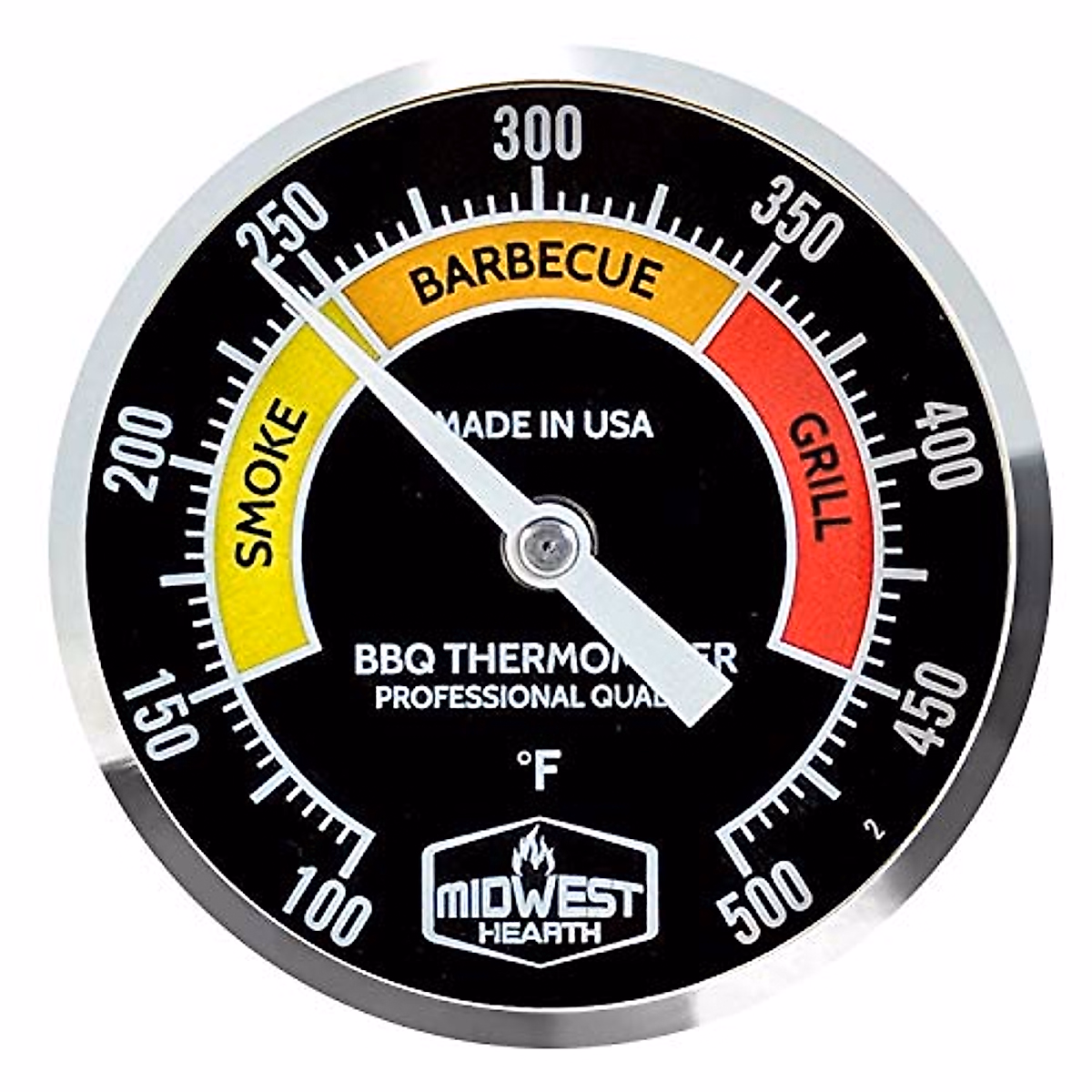 Midwest Hearth Professional BBQ Grill Thermometer (2" Dial)