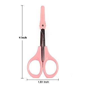 EMILYSTORES 4 Inches Curved Craft Scissors For Eyebrow Eyelash Extensions Stainless Steel 1PC