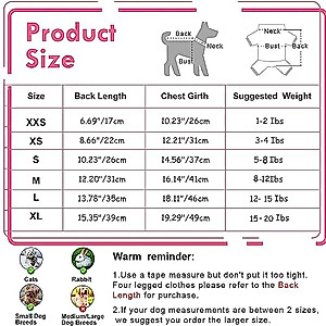 Dog Pajamas for Small Dog Boy Girl Fleece Puppy Pjs Jammies 4 Leg Dog Clothes for Chihuahua Yorkie Fall Winter Warm Onesies Jumpsuit Clothing for Pet Dogs Sweater Male Female (X-Small (3-4 Ib), Pink)