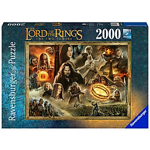 Ravensburger The Lord of The Rings: The Two Towers | Unique 2000 Piece Jigsaw Puzzle for Adults | Stimulating Brain Game | Perfect Interlocking Fit - 17294 | Softclick Technology for Seamless Puzzling