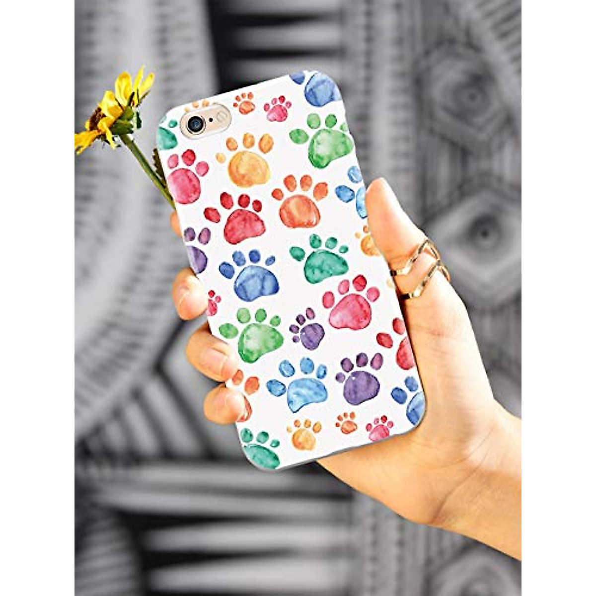 Inspired Cases - 3D Textured Galaxy Note 10 Plus Case - Rubber Bumper Cover - Protective Phone Case for Samsung Galaxy Note 10 Plus - Watercolor Paw Prints