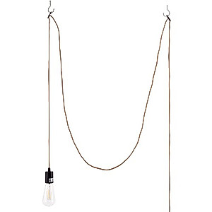 GRUENLICH Plug in Pendant Lighting, Hanging Light Kit with ON/Off Switch, 15 Feet Cord, Bulbs Not Included, Bronze, 3-Pack