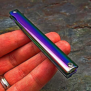 VORTEK Cavalier Gentleman's Folding Pocket Knife, Frame lock, 8Cr13MOV Blade, Ball Bearing Pivot, Everyday Carry