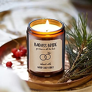 LAMIVEENLA Wedding Gifts Scented Candle Lavender - Cool Bride Gifts Bridal Shower Gift Engagement Gift for Women Bride to Be Gifts Bachelorette Gifts for Bride Soy Candle 7.4oz