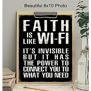 Inspirational Spiritual Religious Wall Decor - Christian Wall Art - Catholic Gifts for Men, Man Cave - God Wall Decor - Faith Wall Decor - Motivational Poster Sign Picture Print - Positive Quotes