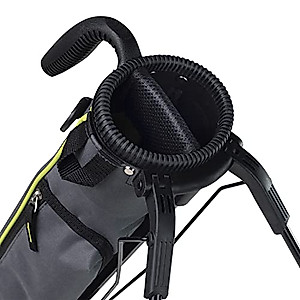 Izzo Golf Sunday Stand Bags - Lightweight Golf Stand Bag Sunday Bag ,Grey/Lime
