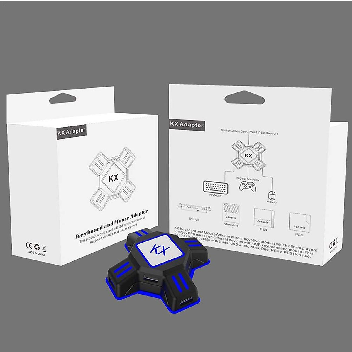 Voltage converter-Travel plug adapter, for Switch /PS4/PS3 Chargers KX USB game controller converter keyboard mouse switch