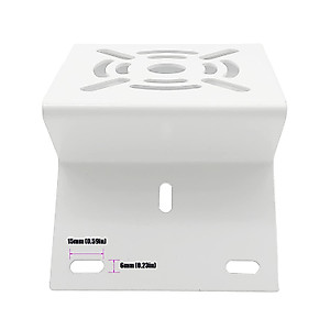 Medium Size External Corner Wall Mount Iron Plate Vertical Bracket for PTZ CCTV Surveillance Camera Metal Holder White