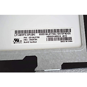 Screen Expert 14.0" FHD 1920x1080 Slim IPS Non-Touch LCD Display Anti-Glare LED Screen for Lenovo ThinkPad T480 FRU: 01EN101 01EN100