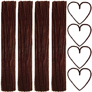 400 Pieces Pipe Cleaners Jumbo Chenille Stem Fluffy Chenille Stem for DIY Art Craft (Red)