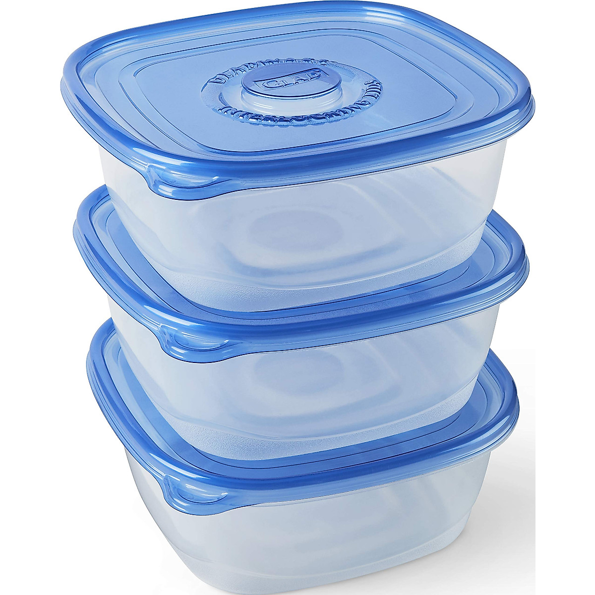 GladWare Family Size Food Storage Containers, XL | Large Square Food Storage, Containers Hold up to 104 Ounces of Food, Large Set 3 Count Food Containers
