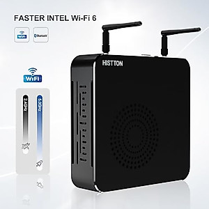 HISTTON Desktop Computer Windows 11, UHD Graphics 750 Mini PC, Core i9-11900 Processor, 64 GB RAM 1TB SSD 2TB HDD, Gigabit Ethernet, HDMI, TPM2.0, 1 COM Port, 4 USB 3.0, BT 5.1, WiFi, Desktop PC