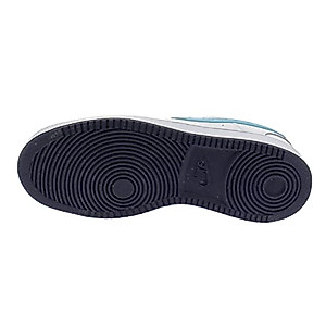 Nike Men's Court Vision Low Sneaker, White/Turquoise Blue/Blue Void, 10.5