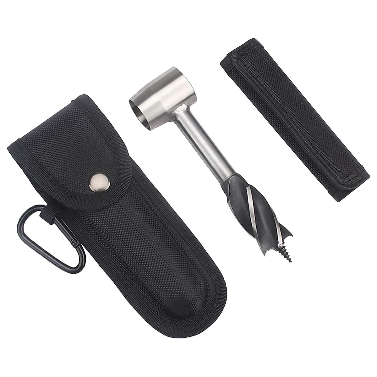 Bushcraft Hand Drill, Tools, Scotch Eyed Wood Auger Drill Bit, Steel Bushcraft Hand Drill Tools, Manual Auger for Outdoor Camping Garden