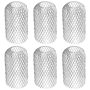 uxcell Gutter Guard, 3.14 Inch Down Pipe Gutter Balloon Guard Filter Strainer for Leaves Roof Screen Leaves Debris, Pack of 6