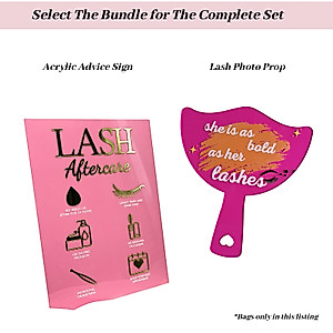 Lash Extension Aftercare Instructions Cards 100 Pack Eyelash After Care Card for Business Client Double Sided Size 3.5 x 2 inches Pink & Black (3.5 * 2 ”, Pink & Black)