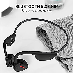 Lake Tent Open-Ear Bluetooth Sport Headphones,Air Conduction,Music Answer Phone Call for Running Hiking Driving Cycling (Black)