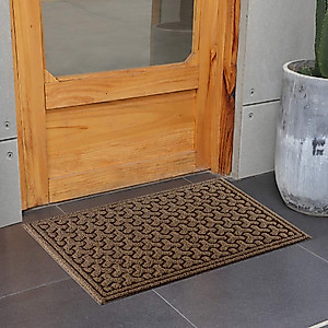 Amagabeli Large Outdoor Door Mats Rubber Shoes Scraper 36" x 24" for Front Door Entrance Outside Doormat Patio Rug Dirt Debris Mud Trapper Waterproof Out Door Mat Low Profile Washable Carpet BG039