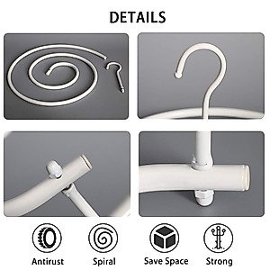WNHTFAC Round Spiral Hanger Quilt Rack, Spiral Shaped Sheets Hanger, Clothes Drying Rack Stainless Steel Space Saving Laundry Hanging Dry Hanger Rail Rotating Quilt Drying Hook for Bathroom Balcony