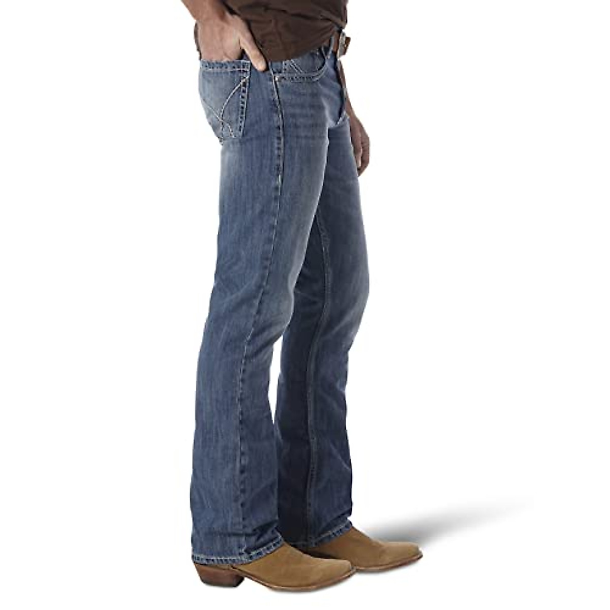 Wrangler mens 20x No. 42 Vintage Boot Cut jeans, Light Blue, 34W x 32L US