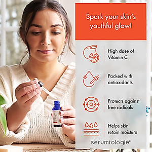 serumtologie C Serum 22 – Pure Vitamin C Serum for Face with Hyaluronic Acid & Ferulic Acid | Potent Anti-Aging Serum for Dark Spots, Fine Lines and Wrinkles | Brightening Serum - 1.15 Fl Oz