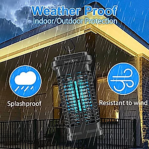 Home4me Bug Zapper Indoor and Outdoor 20W, Electric Mosquito Zapper 4200V, Mosquito Killer, Waterproof Mosquito Trap Outdoor, Mosquito Lamp, Electronic Insect Fly Zapper for Home Backyard Patio