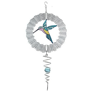 UOUDIO Metal 3D Wind Spinner Suit，Indoor Outdoor Garden Decoration, Glass Ball Decoration Crafts Ornaments