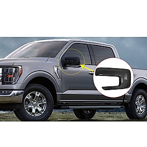 MOOTCOR ABS Carbon Fiber Style Rearview Mirror Guard Covers Door Side Moulding Decoration Trims for Ford F150 2021 2022