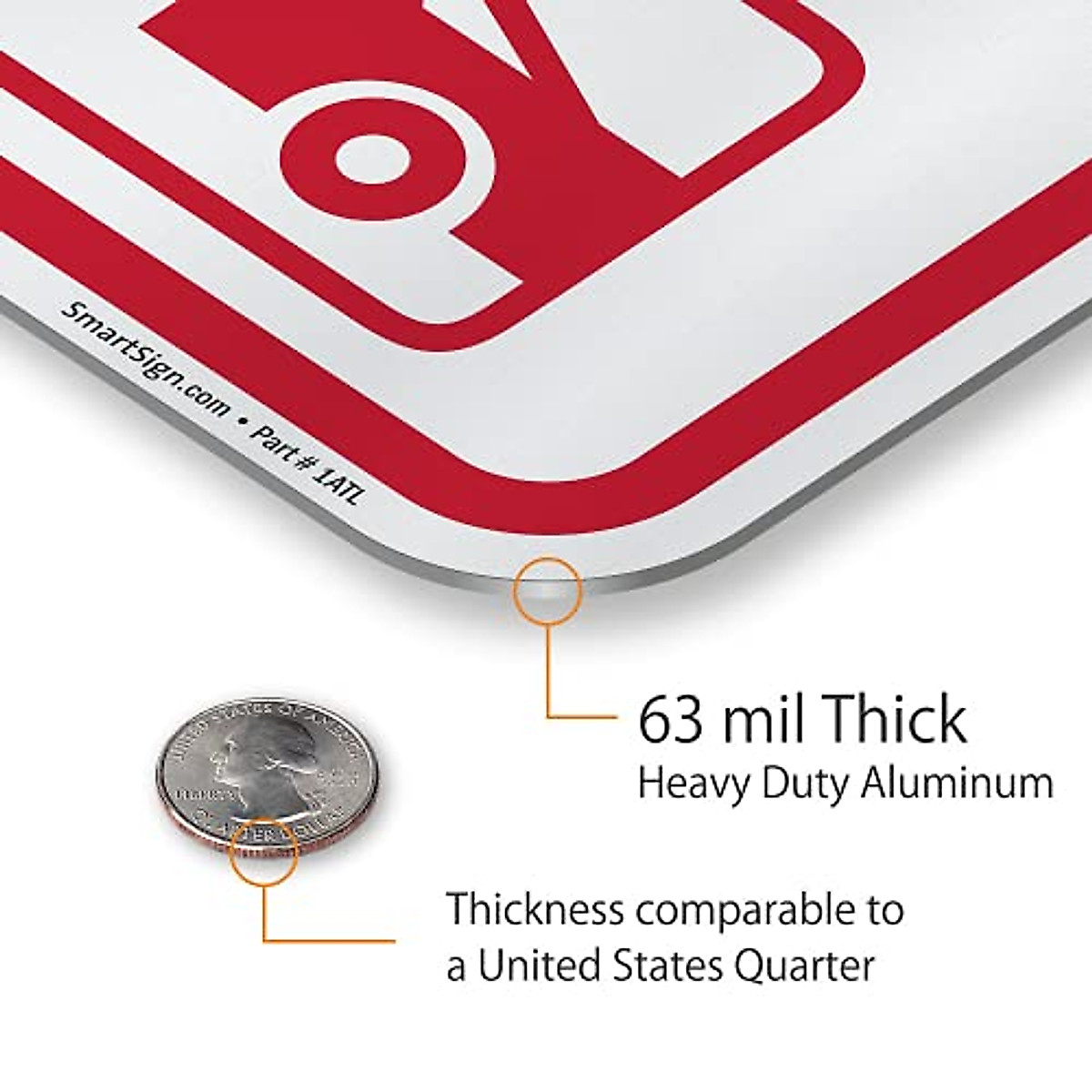 SmartSign "Warning - Permit Parking Only, Towing Enforced" Sign | 12" x 18" 3M Engineer Grade Reflective Aluminum