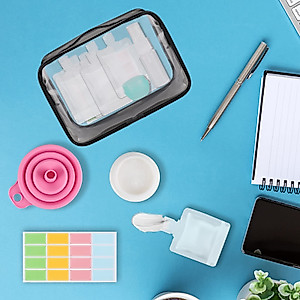 NAICHA Travel Pouches 16 PCS Refillable Travel Pouch for Toiletries Portable Travel Containers Empty Squeeze Pouches with Leakproof,Travel Accessories Bottles for Shampoo Lotion