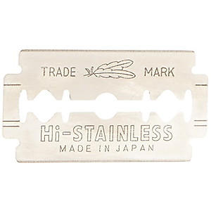 Olivina Men Safety Razor + 5 Stainless Steel Blades, Chrome Handle, 6-Piece Set