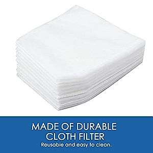 MXZONE Replacement Cloth Vacuum Filter Compatible with Makita T-03193, White (10 Pack)