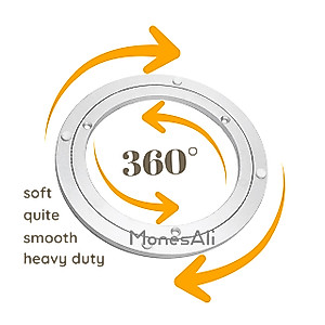 10 inch Lazy Susan Ball Bearing Aluminum Turntable Machenism, Heavy Duty Turner Bearing Silent Swivel Turntable Bearings for Charcuterie Board, Dining Table (10 Inch Heavy Duty)