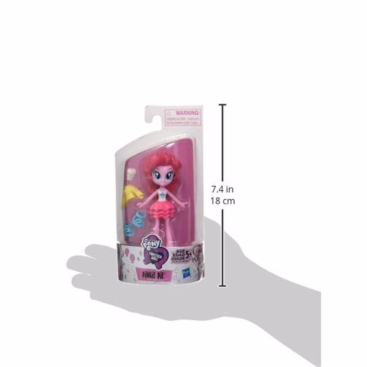 My Little Pony Equestria Girls Fashion Squad Pinkie Pie 3" Mini Doll with Removable Outfit, Shoes & Accessory, for Girls 5+