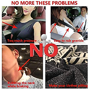 MIRKOO Car Seat Belt Cover Pad, 2-Pack Soft Car Safety Seat Belt Strap Shoulder Pad for Adults and Children, Suitable for Car Seat Belt, Backpack, Shoulder Bag, Upholstery for vehicles (Black)