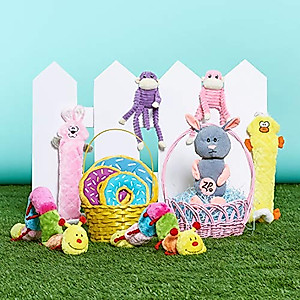 ZippyPaws - Spencer The Crinkle Monkey Dog Toy, Squeaker and Crinkle Plush Toy - Purple, Small