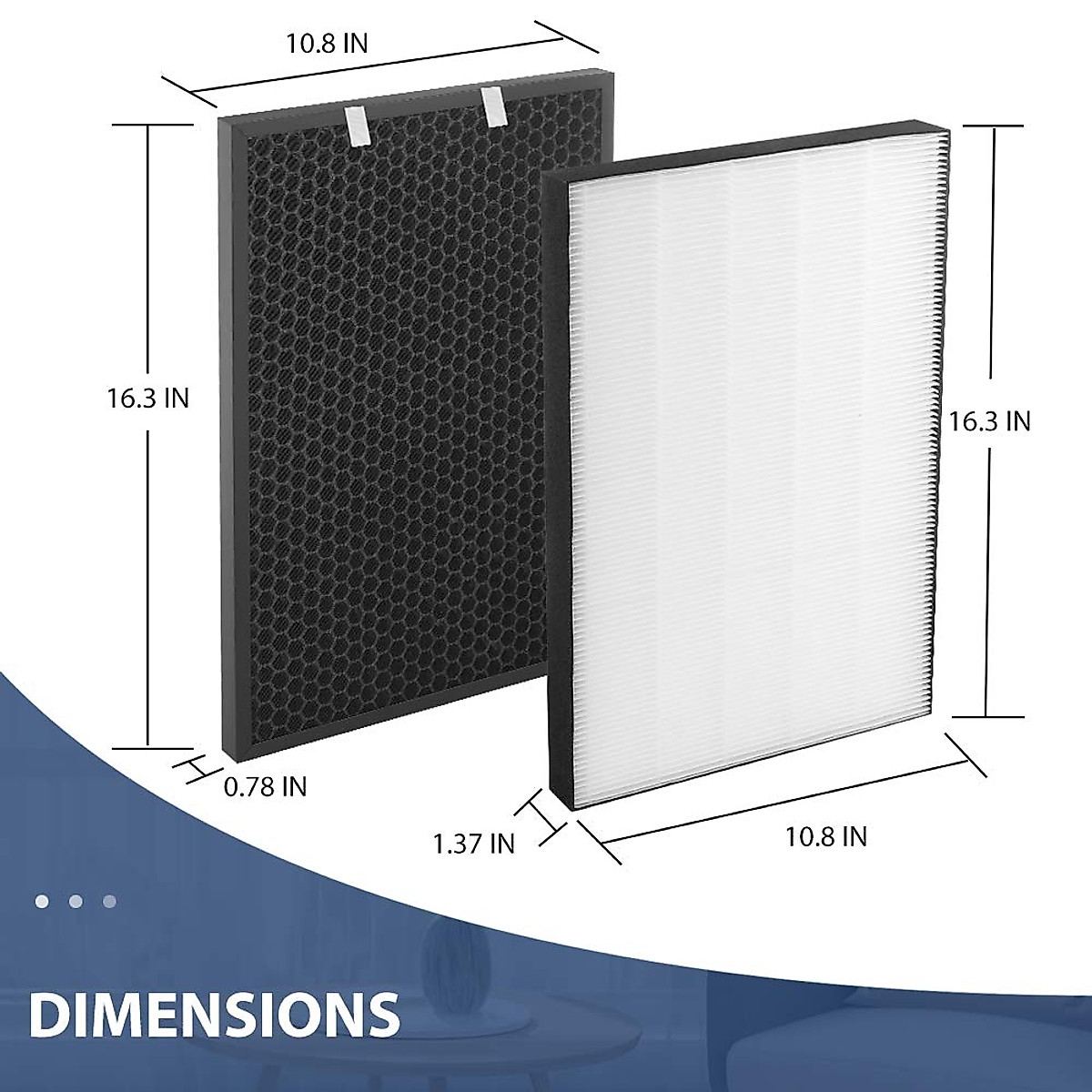 Mchillnet Air 220 Filter Replacement Compatible with Bissell Air320 Air220 2609A Air Cleaner Purifier, 2678 HEPA Filter + Pre-Filter and 2677 Activated Carbon Filter Included, 1 Set