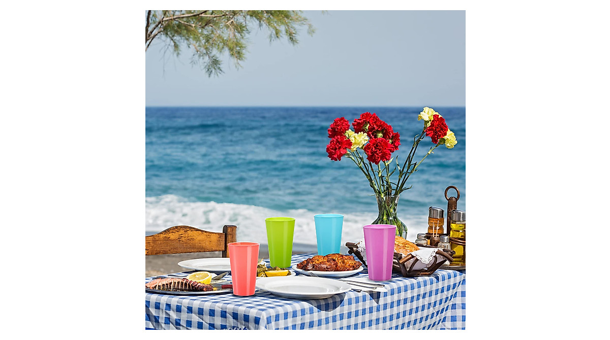 Pumtus 24 Pack Unbreakable Tumbler Cups - 13 OZ