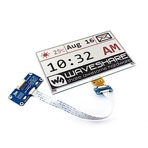 waveshare 7.5inch E-Ink Display HAT (B) 800×480 Pixels 3.3V/5V Red Black White Three-Color E-Paper Display epaper Screen for Raspberry Pi,Jetson Nano,Arduino,STM32, SPI Interface