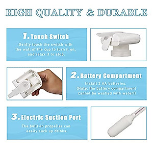 Milk Dispenser for Fridge Gallon, Automatic Drink Dispenser with Cleaning Brush, Milk Jug Dispenser, Electric Tap for Milk Juice Water, Drink Dispensers for Parties Home Kitchen (2Pack, White)