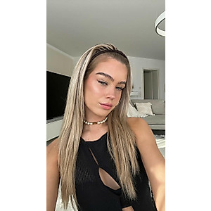 WOWOVOWOVO Thin Headbands for Women Girls Men Plastic Hairbands Fashion Non Slip Elastic Head Bands for Thick Hair Accessories (5 Packs)