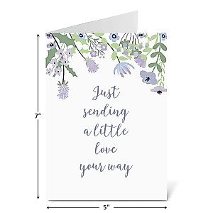Get Well Greeting Card Value Pack – Set of 18 (9 Designs), Large 5 x 7 inches, Envelopes Included, by Current